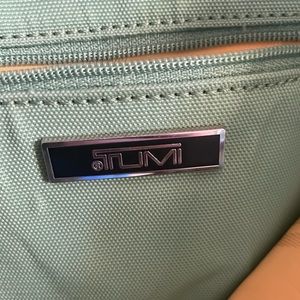 Tumi | Bags | Tumi Vista Collection Nylon Leather Trim Green Backpack ...